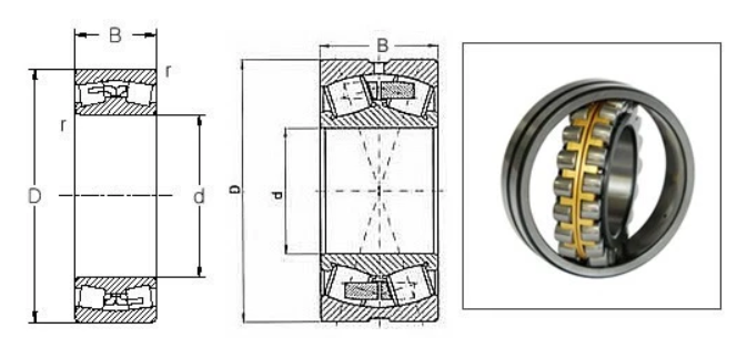 Long Life Spherical Roller Bearing 24028 For Standard Duty Drum Pulley ...